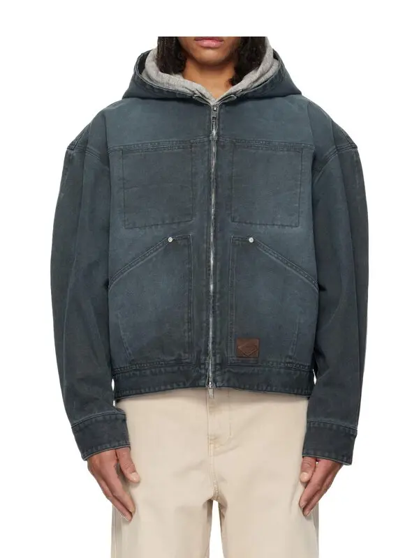 WOOYOUNGMI Hooded Dye Casual Jacket - Black