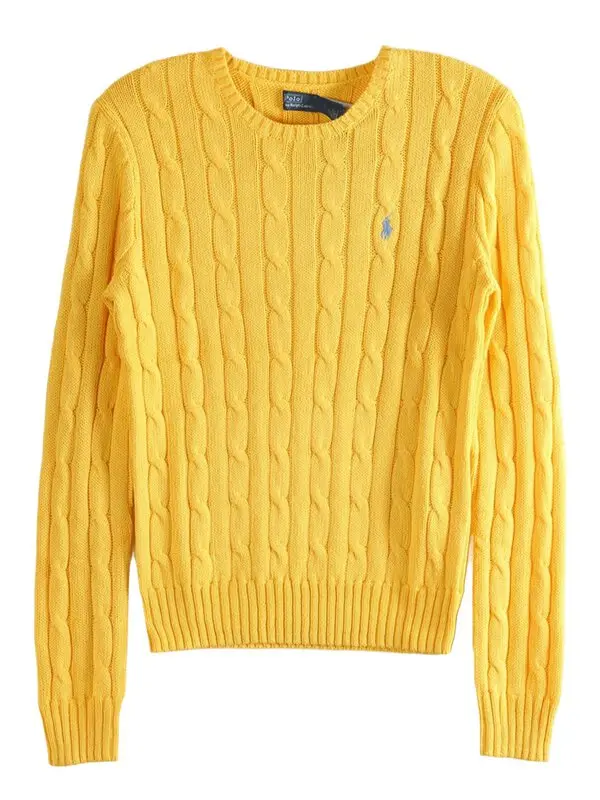 Polo Ralph Lauren Embroidered Pony Crewneck Jumper - Yellow