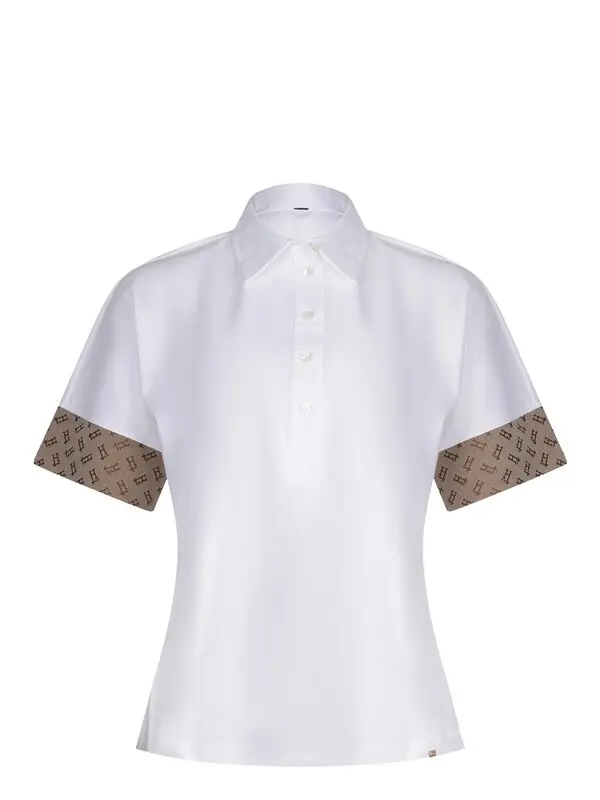 Herno Logo Trim Polo T-shirt - White