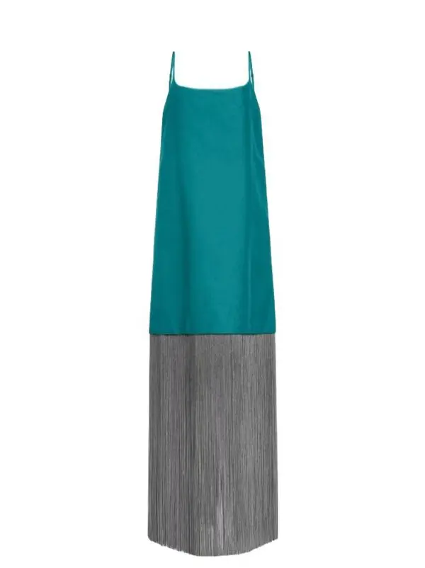 Alaïa Fringed Maxi Dress - Green