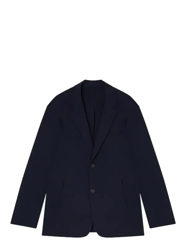 Emporio Armani Travel Essential Stretch Single-breasted Blazer - Navy