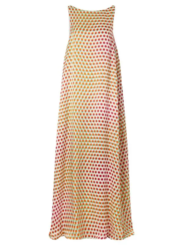 Dries Van Noten Polka-dot Silk-satin Maxi Dress - Multicolor
