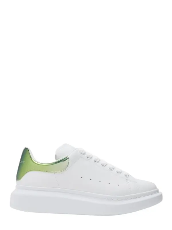 Alexander McQueen Oversized Low-top Sneakers With Metallic Heel Tab - White