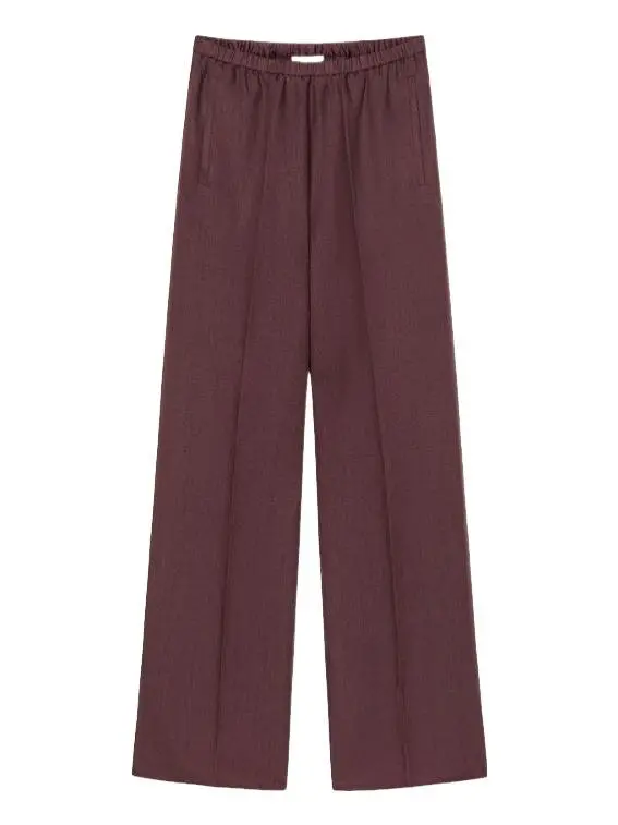 FORTE_FORTE Elasticated Waistband Trousers - Fondant