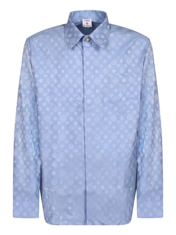 Casablanca Monogram Patterned Shirt - Blue