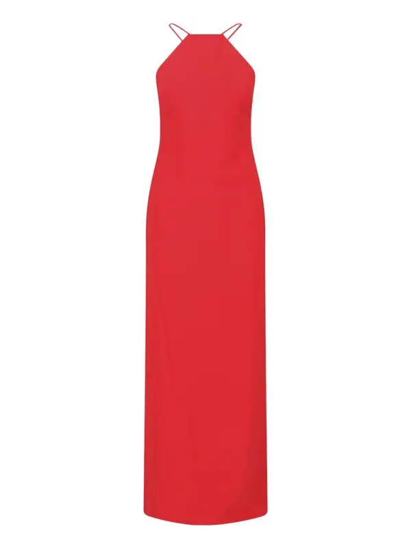 Ralph Lauren Sleeveless Maxi Dress With Side Slit - Red