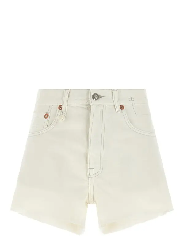 R13 Belt Loop Shorts - White