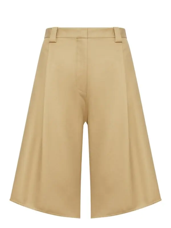 Balenciaga Wide Leg Tailored Shorts - Nude