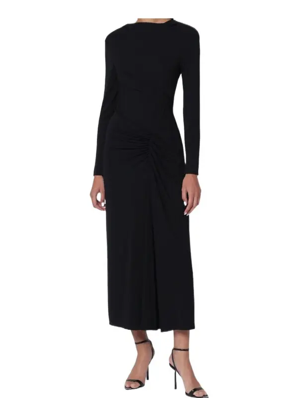 Simkhai Ferrera Draped Knit Midi Dress - Black