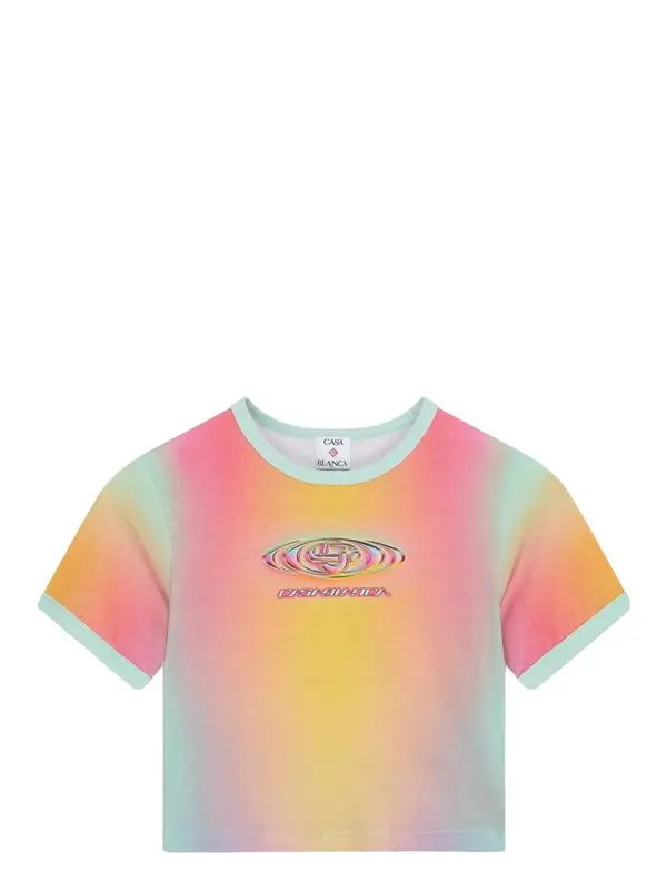 Casablanca Gradient Printed Short Sleeve T-shirt - Color