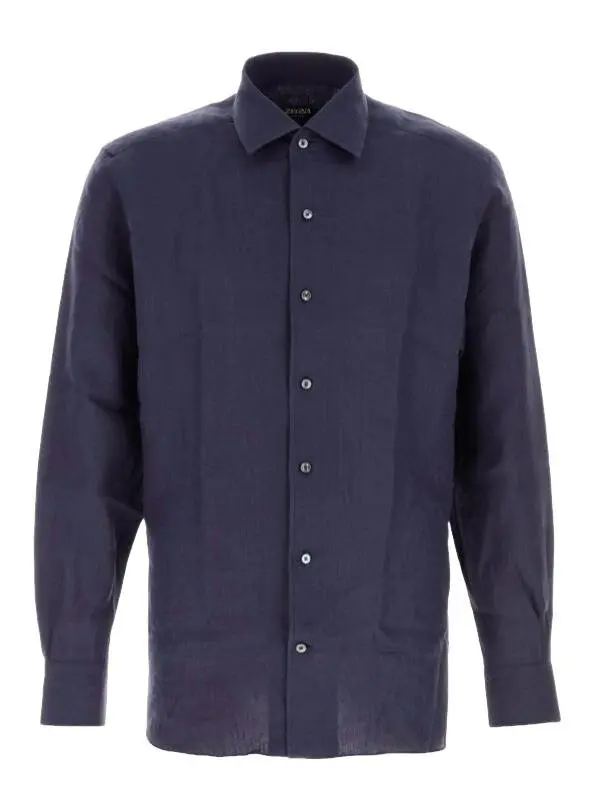 Zegna Long Sleeve Shirt - Blue