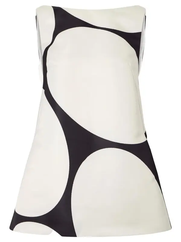 Dries Van Noten Mini Dress With Graphic Print - White