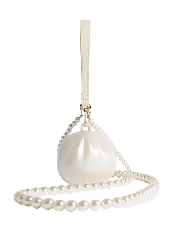 Simone Rocha Pearl Shoulder Bag - White