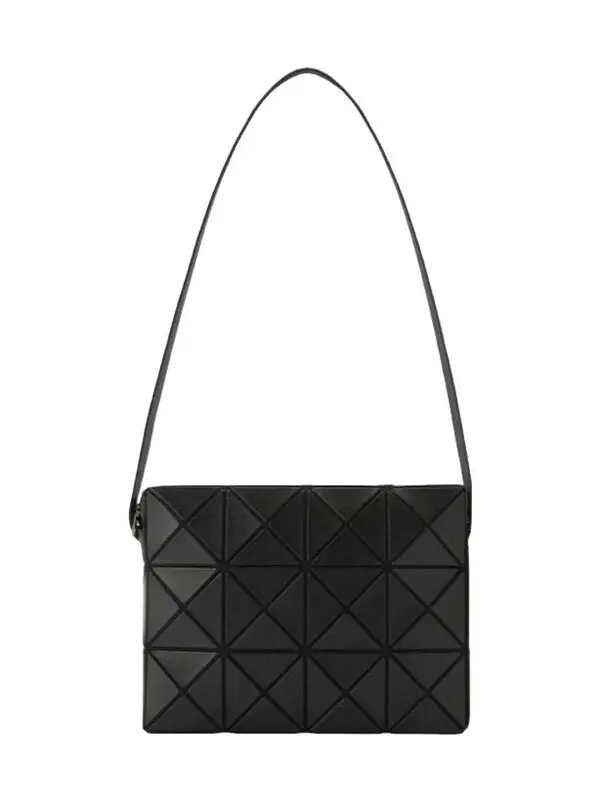 Issey Miyake Geometric Paneled Shoulder Bag - Matte Black