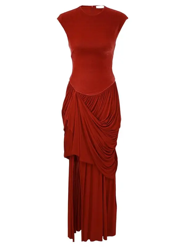 Zimmermann Memento Drape Maxi Dress - Deep Rose