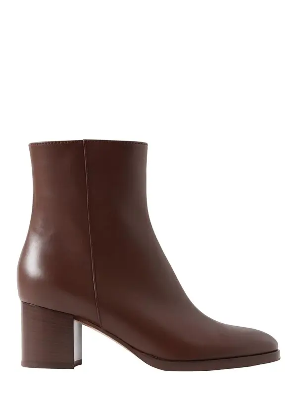 GIANVITO ROSSI Leather Ankle Boots - Brown