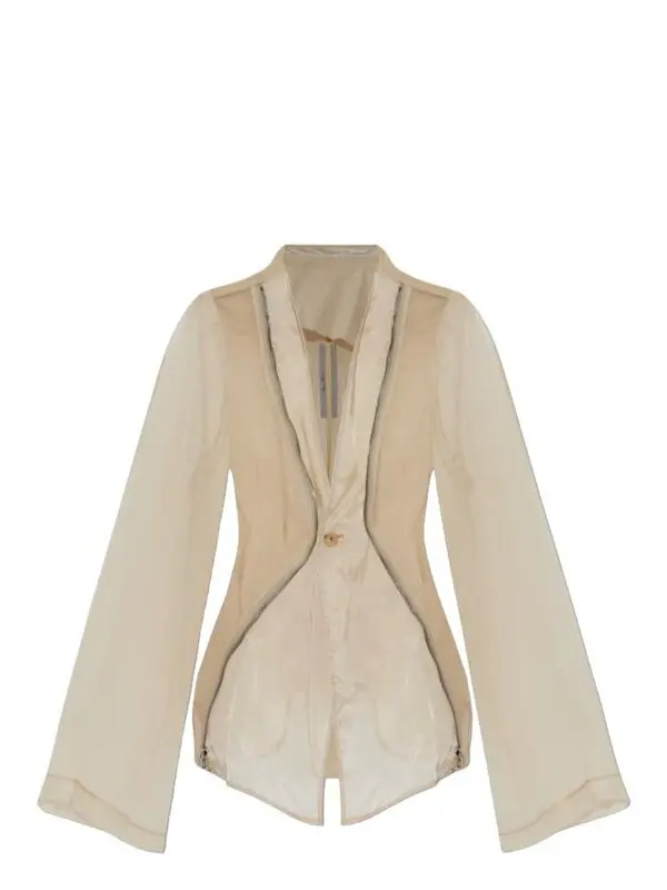 Rick Owens Stag Sheer Zip Jacket - Beige