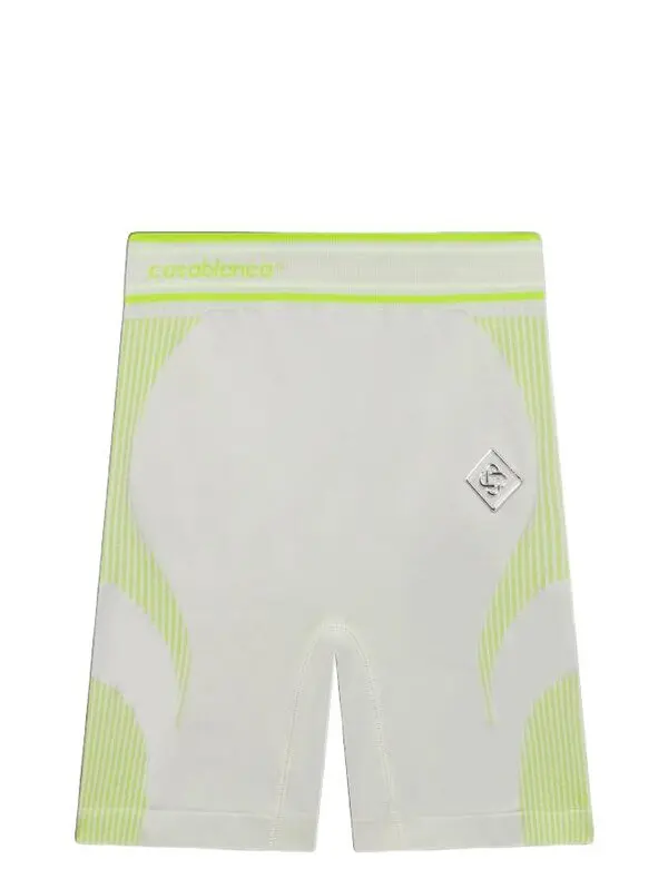 Casablanca Seamless Logo Detail Stretch Shorts - Grey Green