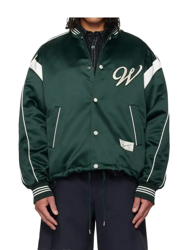 WOOYOUNGMI Logo Baseball Jacket - Green