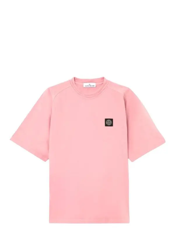 Stone Island Logo-patch T-shirt - Pink