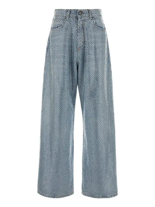 Giuseppe Di Morabito Embellished Wide-leg Jeans - Gray