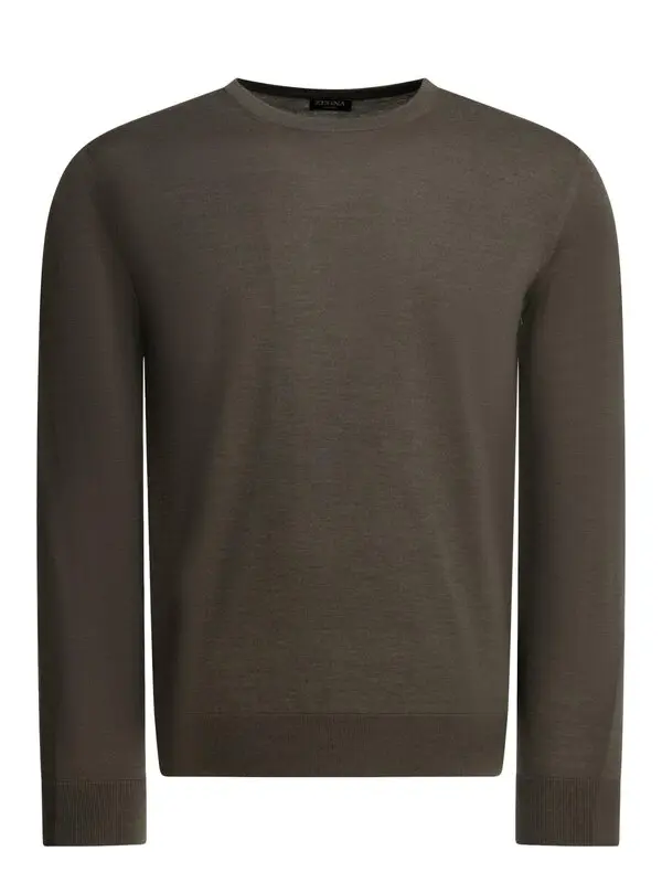 Zegna Fine-knit Crewneck Sweater - Black
