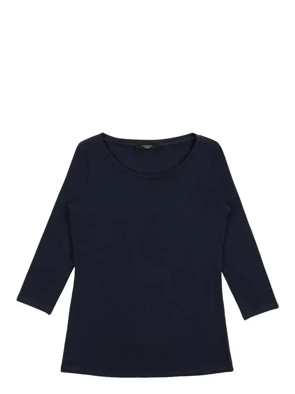 Max Mara Round Neck Long Sleeve T-shirt - Blue