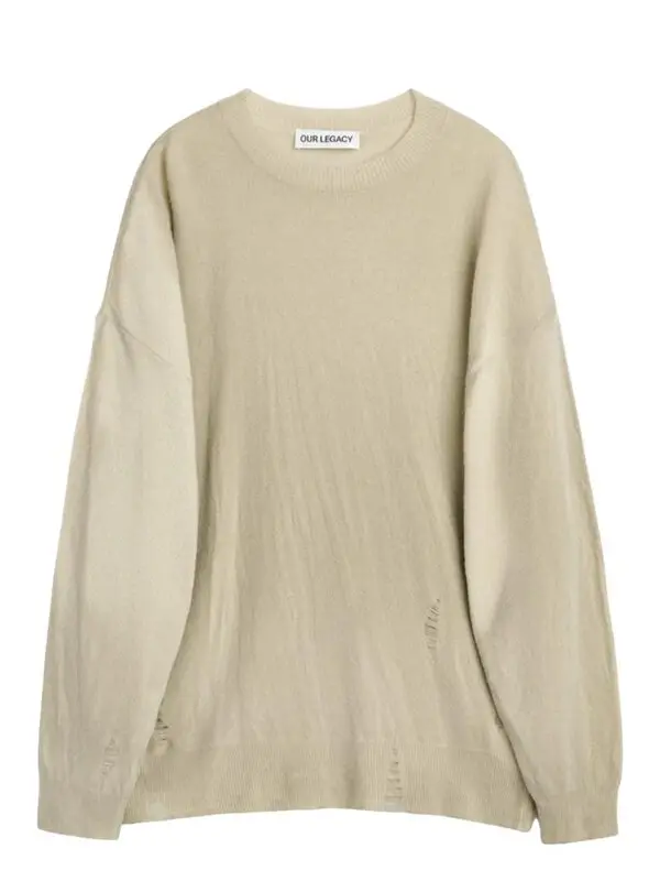 Our Legacy Distressed Crewneck Sweater - Nude