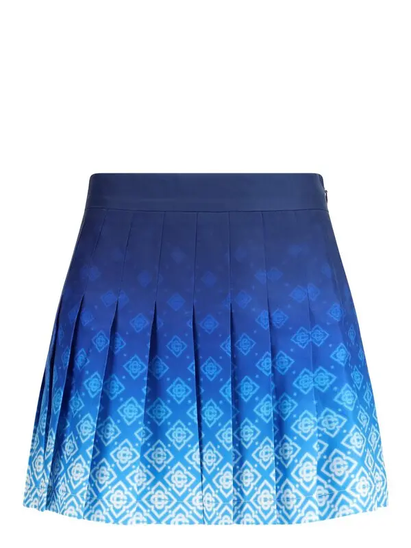 Casablanca Tie-dye Pleated Mini Skirt - Blue