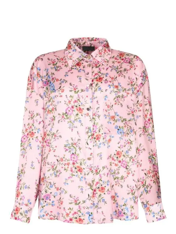 Liu Jo Floral Print Long Sleeve Shirt - Pink