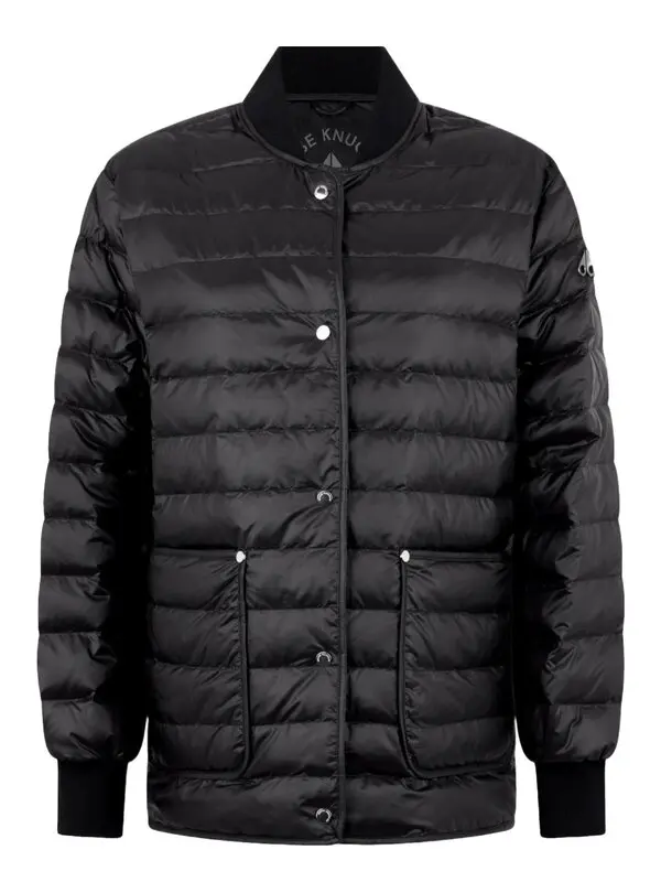Moose Knuckles Lightweight Down Bomber Jacket - Black