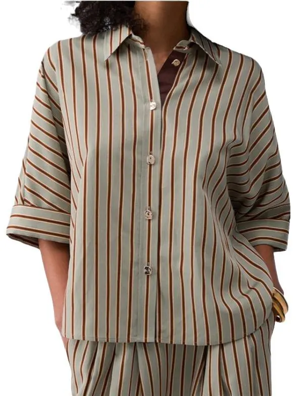 Liu Jo Striped Shirt - Striped Green