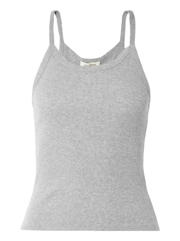 NILI LOTAN Loretta Ribbed Vest - Gray