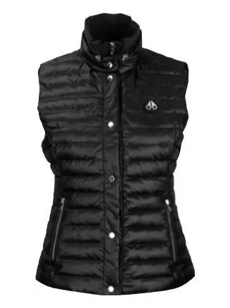 Moose Knuckles High-necked Sleeveless Down Vest - Black
