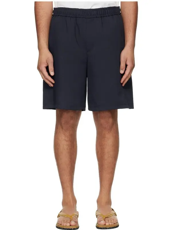 WOOYOUNGMI Embroidered Logo Twill Shorts - Black