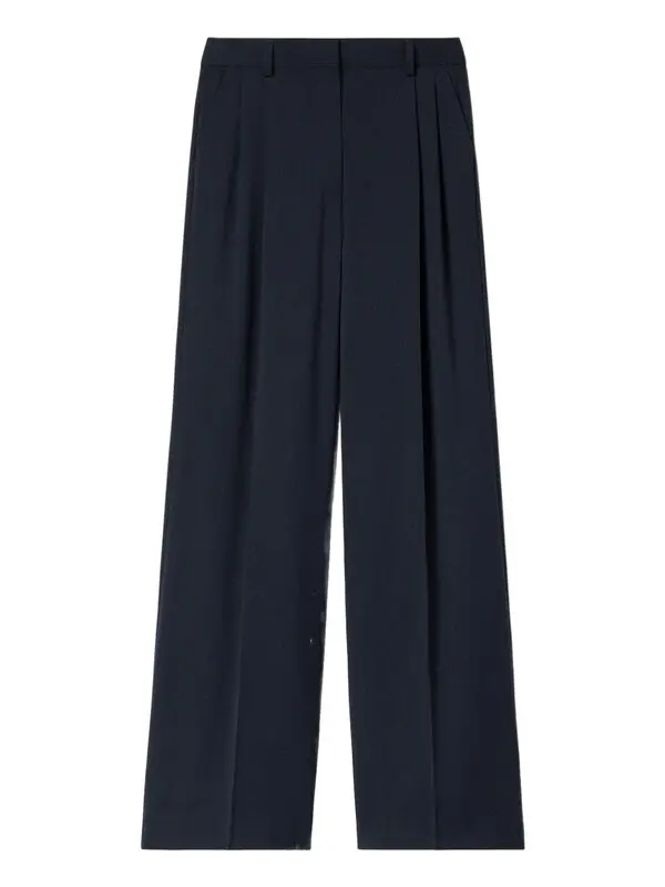 Filippa K Pleated Wide-leg Trousers - Navy