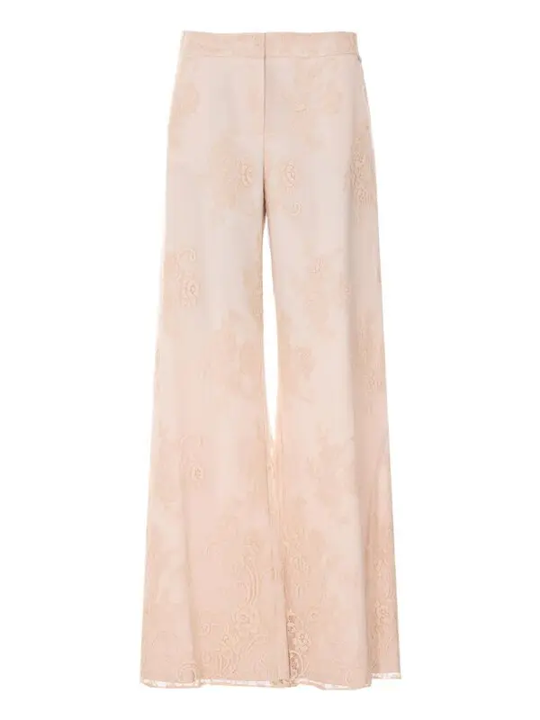 ANIYE BY Lace Wide-leg Trousers - Nude