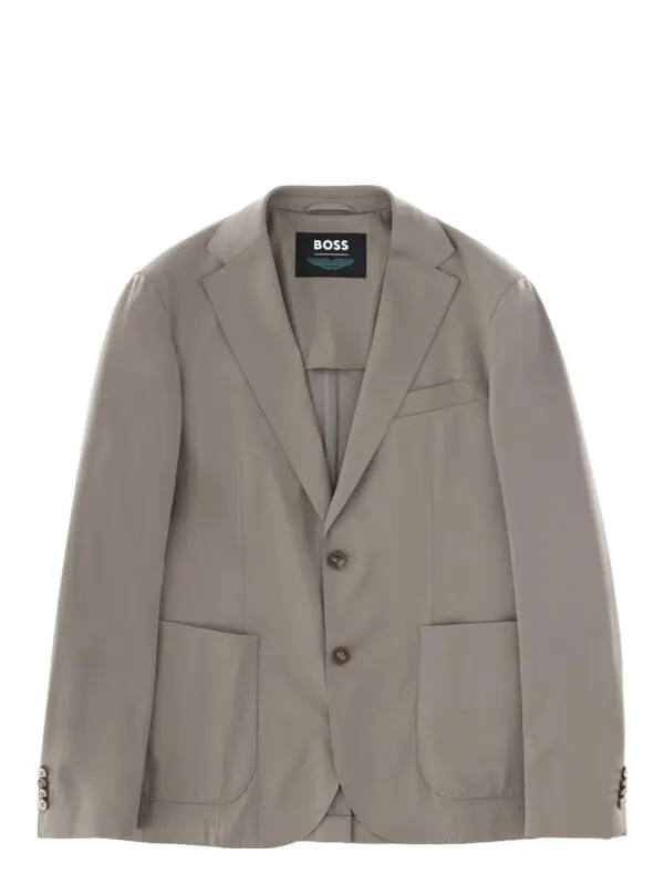 Hugo Boss Lapel Long-sleeved Suit Jacket - Gray