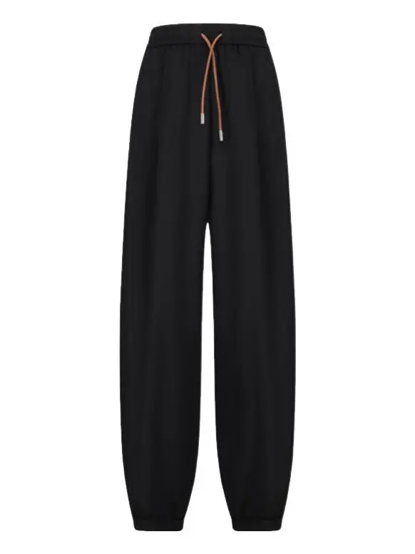 Herno Drawstring Waist Trousers - Black