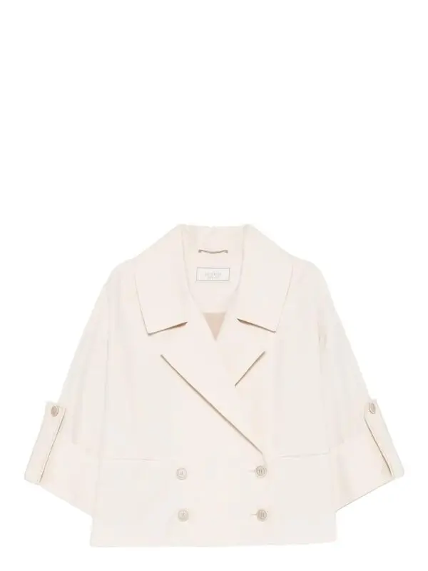 Peserico Double-breasted Blazer With Notched Lapel - White