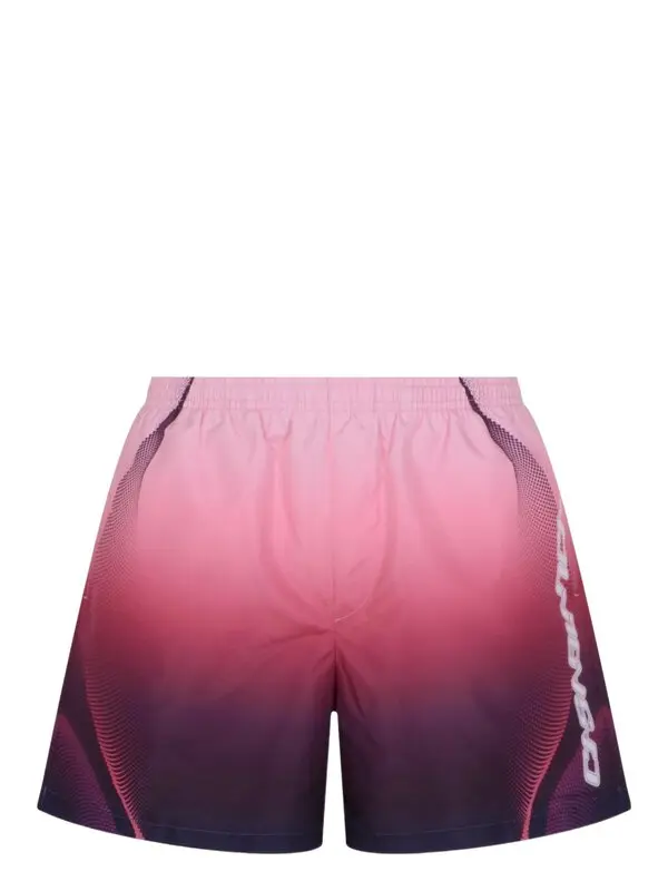 Casablanca Gradient Print Swim Shorts - Pink/purple