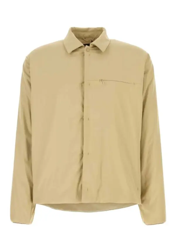 Herno Padded Shirt Jacket With Drawstring Hem - Nude