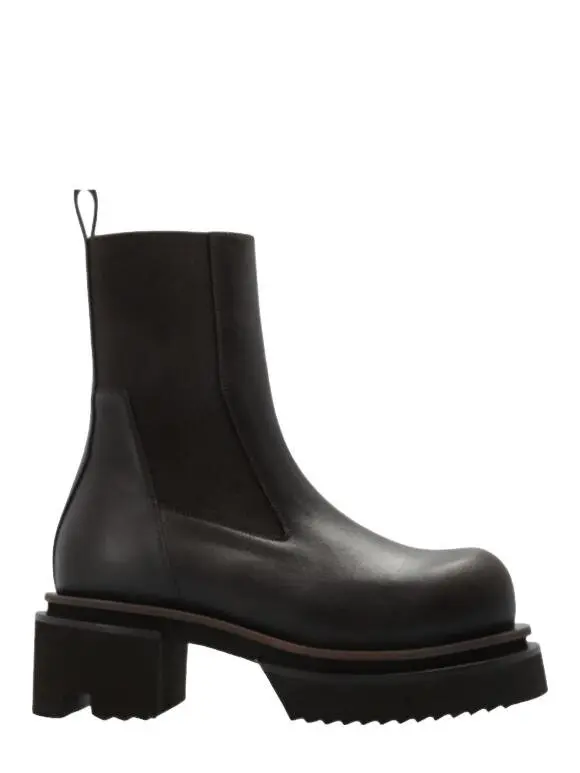 Rick Owens Beatle Bogun Platform Chelsea Boots - Brown