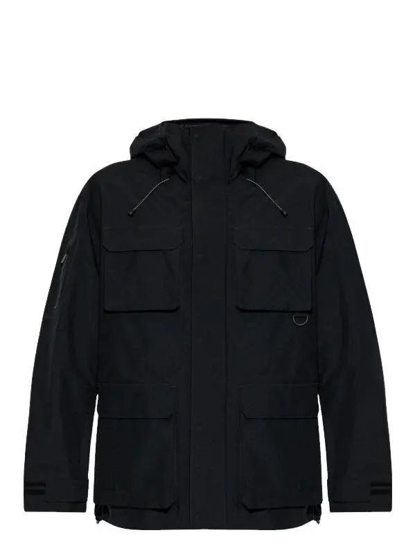 Moose Knuckles Mansfield Hooded Rain Jacket - Black