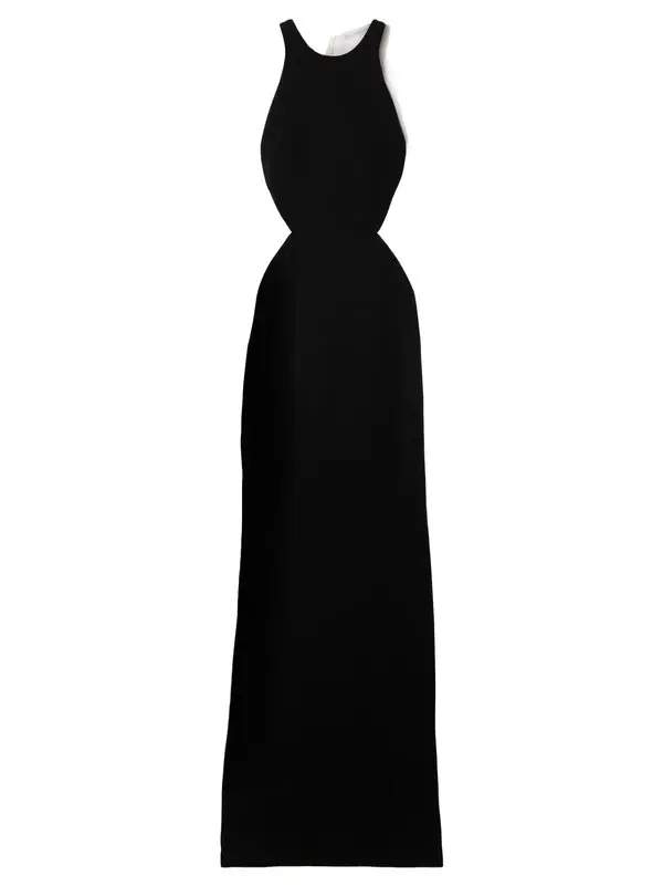 Stella McCartney Organza-trimmed Crepe Gown - Black