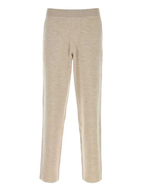 Brioni Ribbed Waist Knitted Trousers - Nude