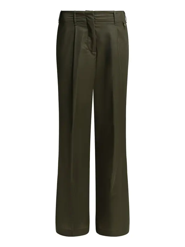 Herno Pleated Straight-leg Trousers - Black