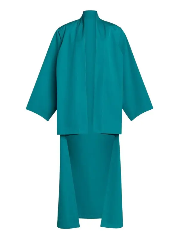 Alaïa Poplin Asymmetrical Robe Coat - Green