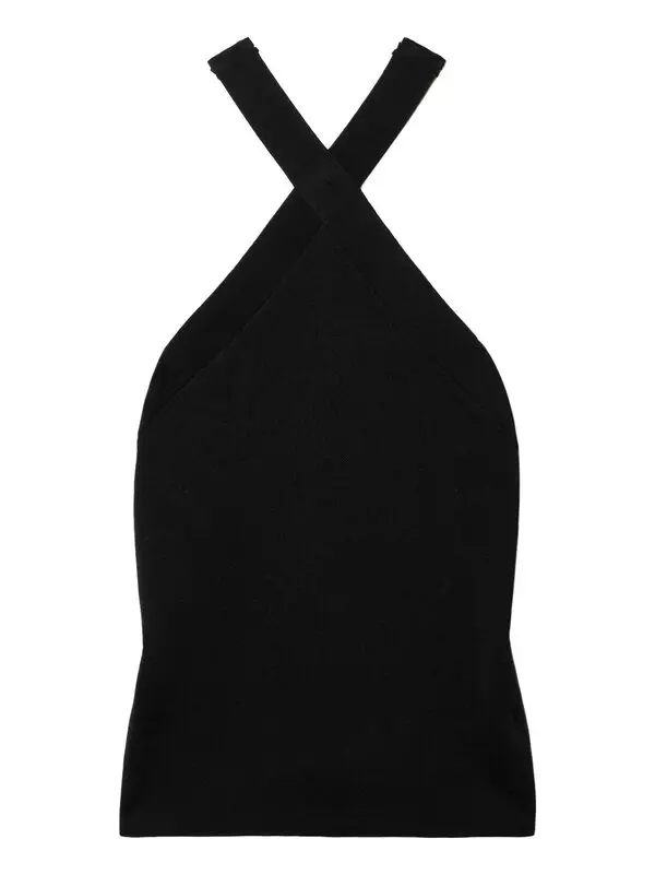 NILI LOTAN Helena Knitted Tank Top - Black