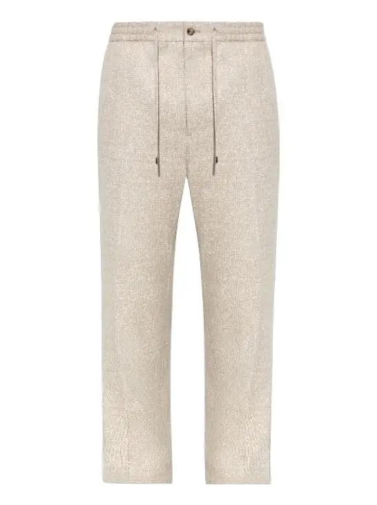 Etro Plaid Drawstring Pants - Beige